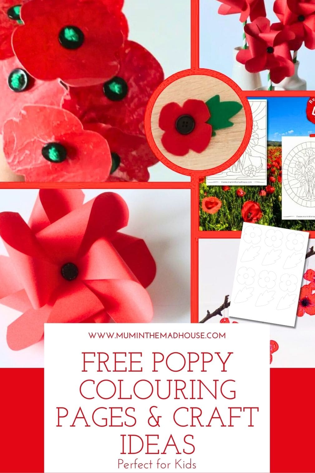 Creative Poppy Crafts & Printables for Remembrance Day