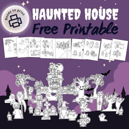 Free Printable Haunted House – Fun Halloween Paper Craft for Kids