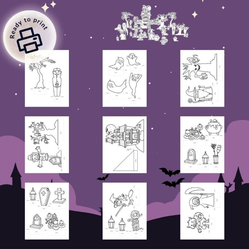 Free Printable Haunted House Paper Craft | Mum In The Madhouse