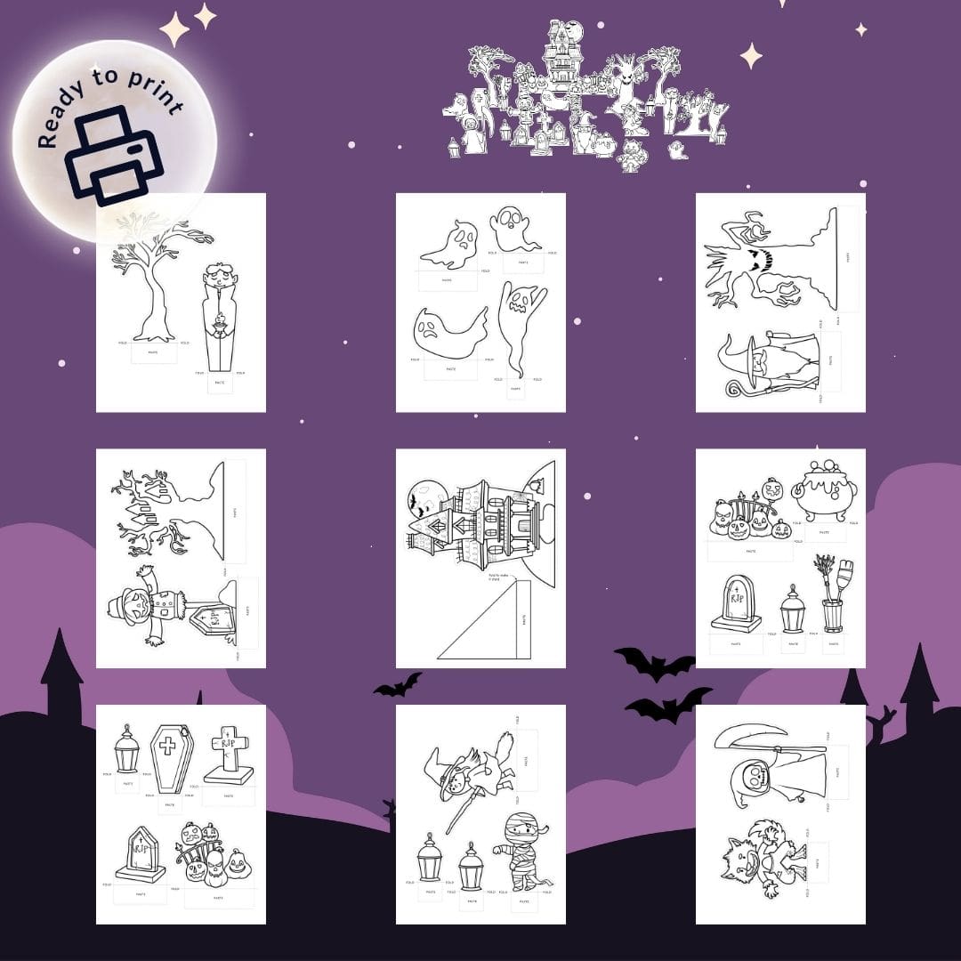 Free Printable Haunted House – Fun Halloween Paper Craft for Kids