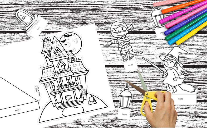 Free Printable Haunted House – Fun Halloween Paper Craft for Kids