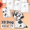 3D Dog Origami Craft – Free Printable Paper Dog for Kids