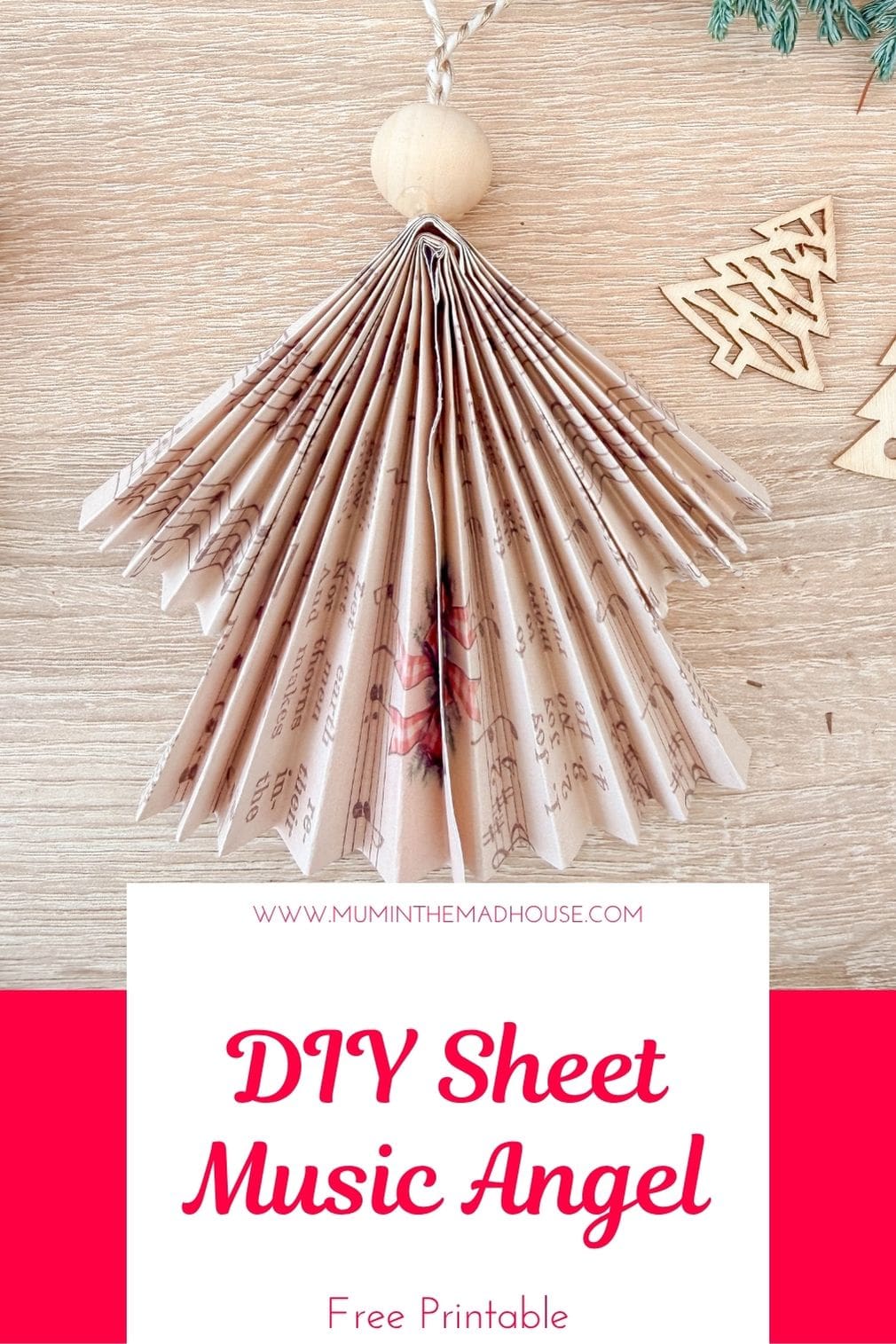 Sheet Music Angel Craft – DIY Christmas Ornament Tutorial