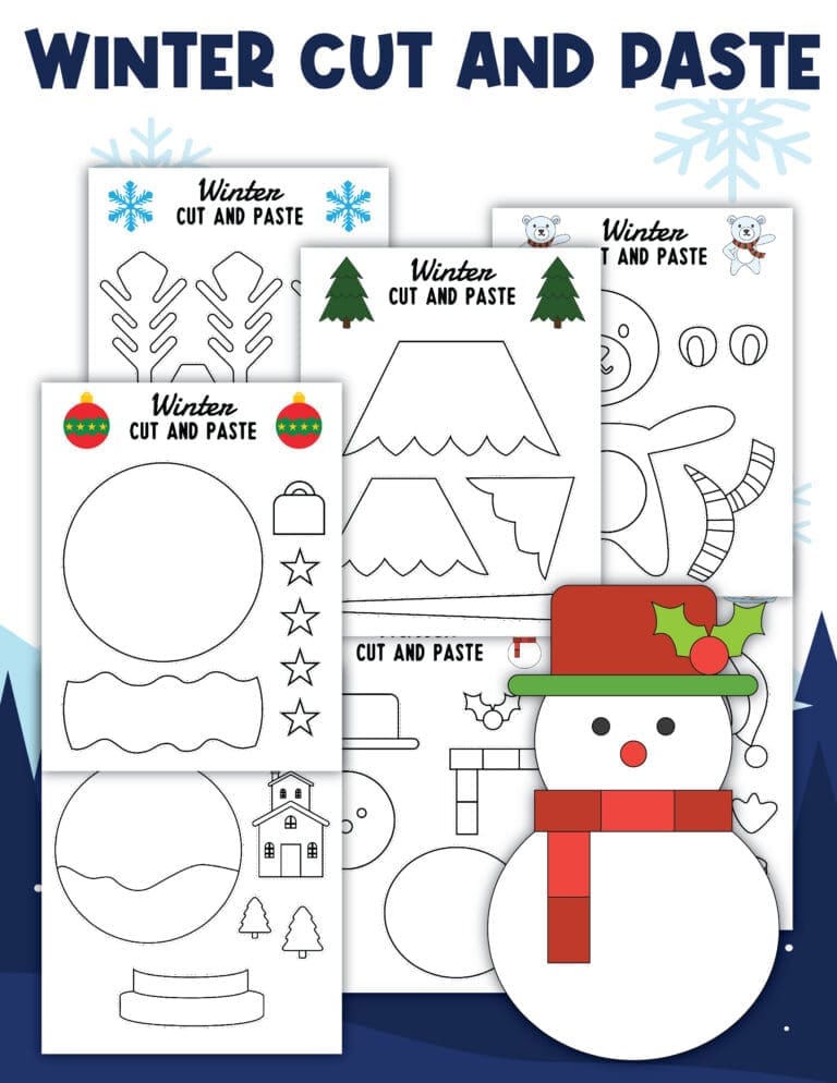 Winter Cut and Paste Craft – Fun Winter Activity for Kids | Mum In The ...