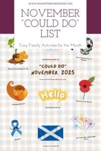 Could Do November – Family Activities, Crafts & Cosy Ideas for Autumn