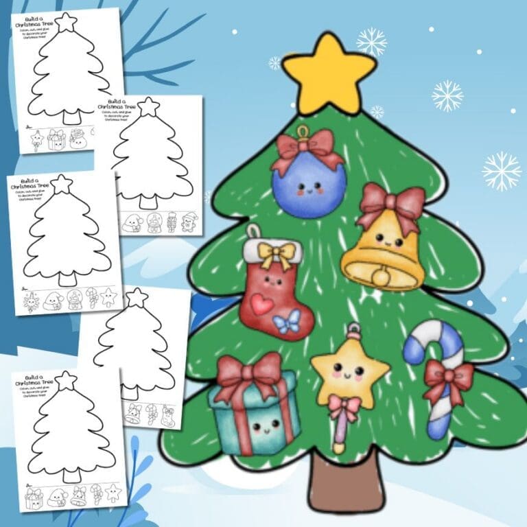 Build a Christmas Tree Free Printable – Fun Kids’ Christmas Craft