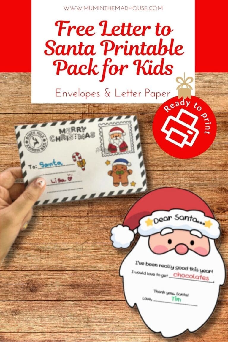 Free Letter to Santa Printables – Templates & Envelopes for Kids