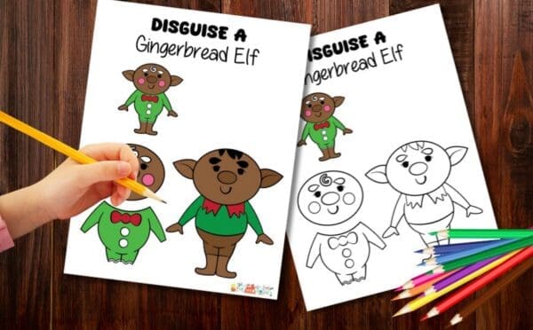 Disguise an Elf Printable – Free Christmas Cut and Paste Craft for Kids