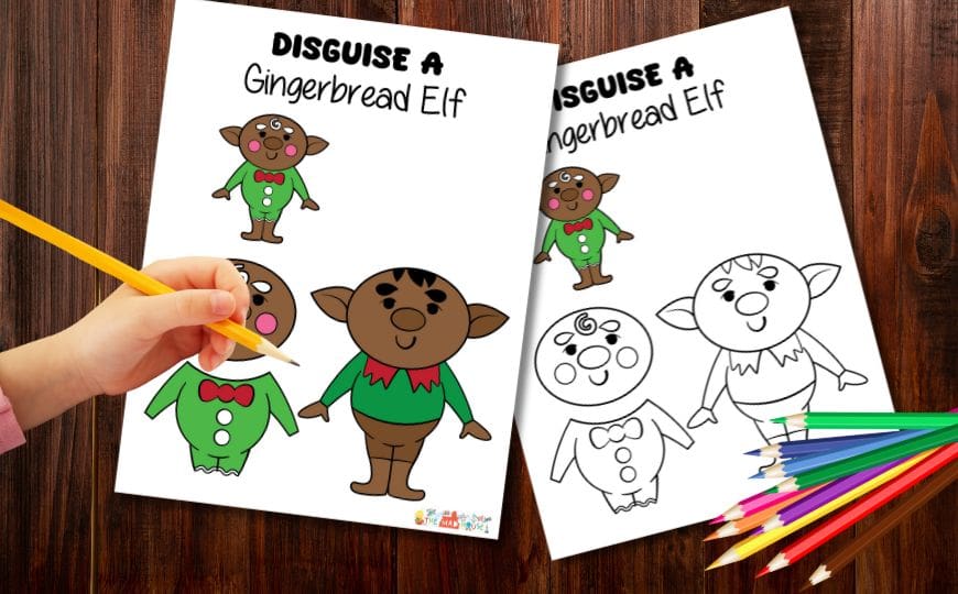 Disguise an Elf Printable – Free Christmas Cut and Paste Craft for Kids