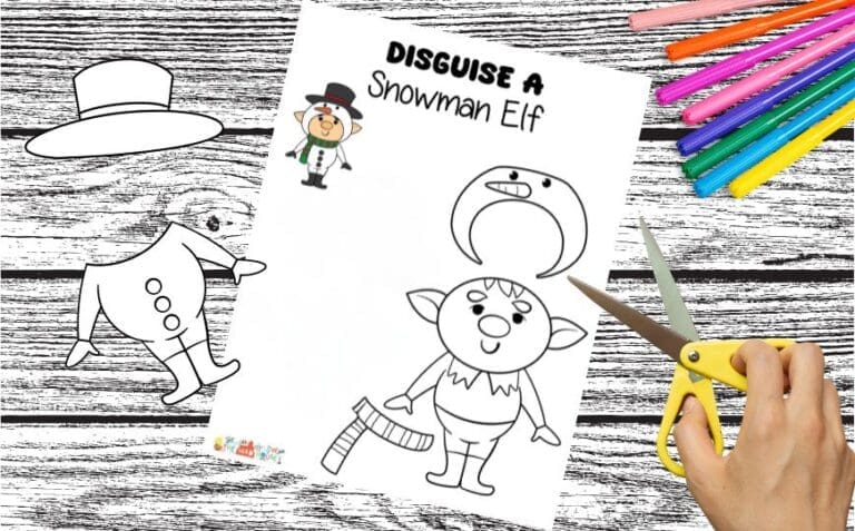 Disguise an Elf Printable – Free Christmas Cut and Paste Craft for Kids