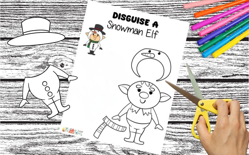 Disguise an Elf Printable – Free Christmas Cut and Paste Craft for Kids