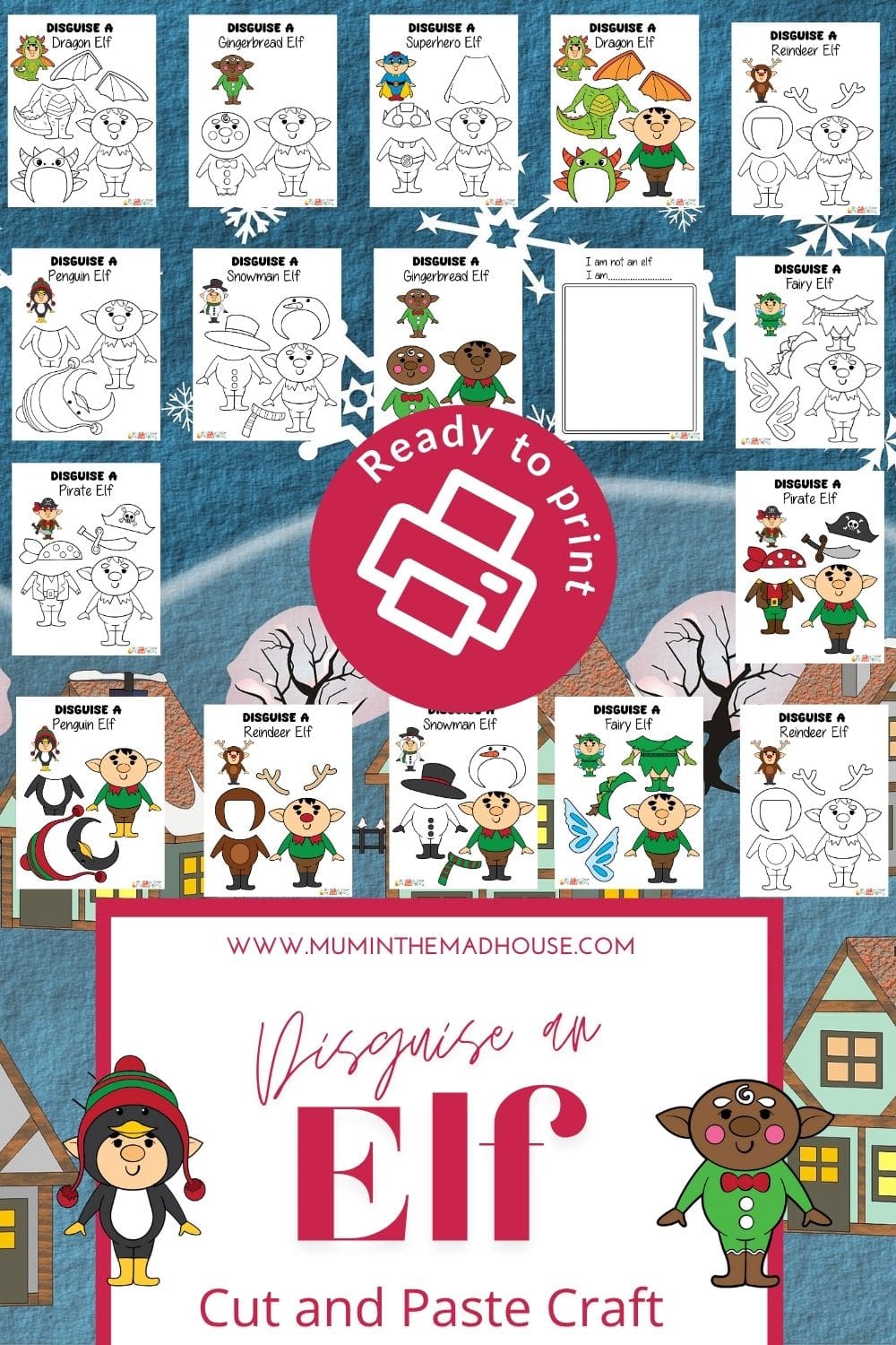 Disguise an Elf Printable – Free Christmas Cut and Paste Craft for Kids