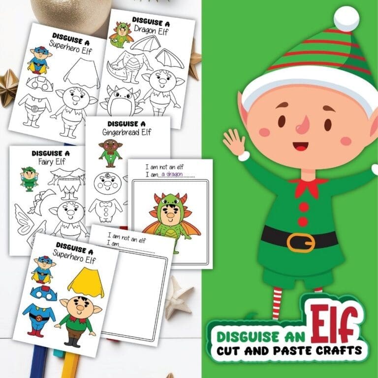 Disguise an Elf Printable – Free Christmas Cut and Paste Craft for Kids