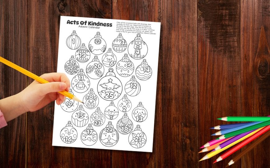 Free Acts of Kindness Advent Calendar Printable