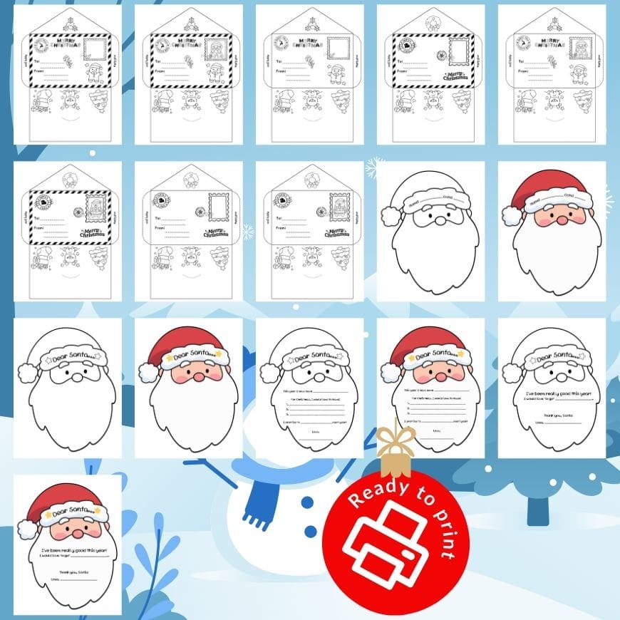 Free Letter to Santa Printables – Templates & Envelopes for Kids