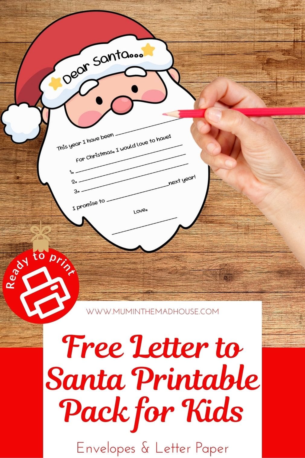 Free Letter to Santa Printables – Templates & Envelopes for Kids