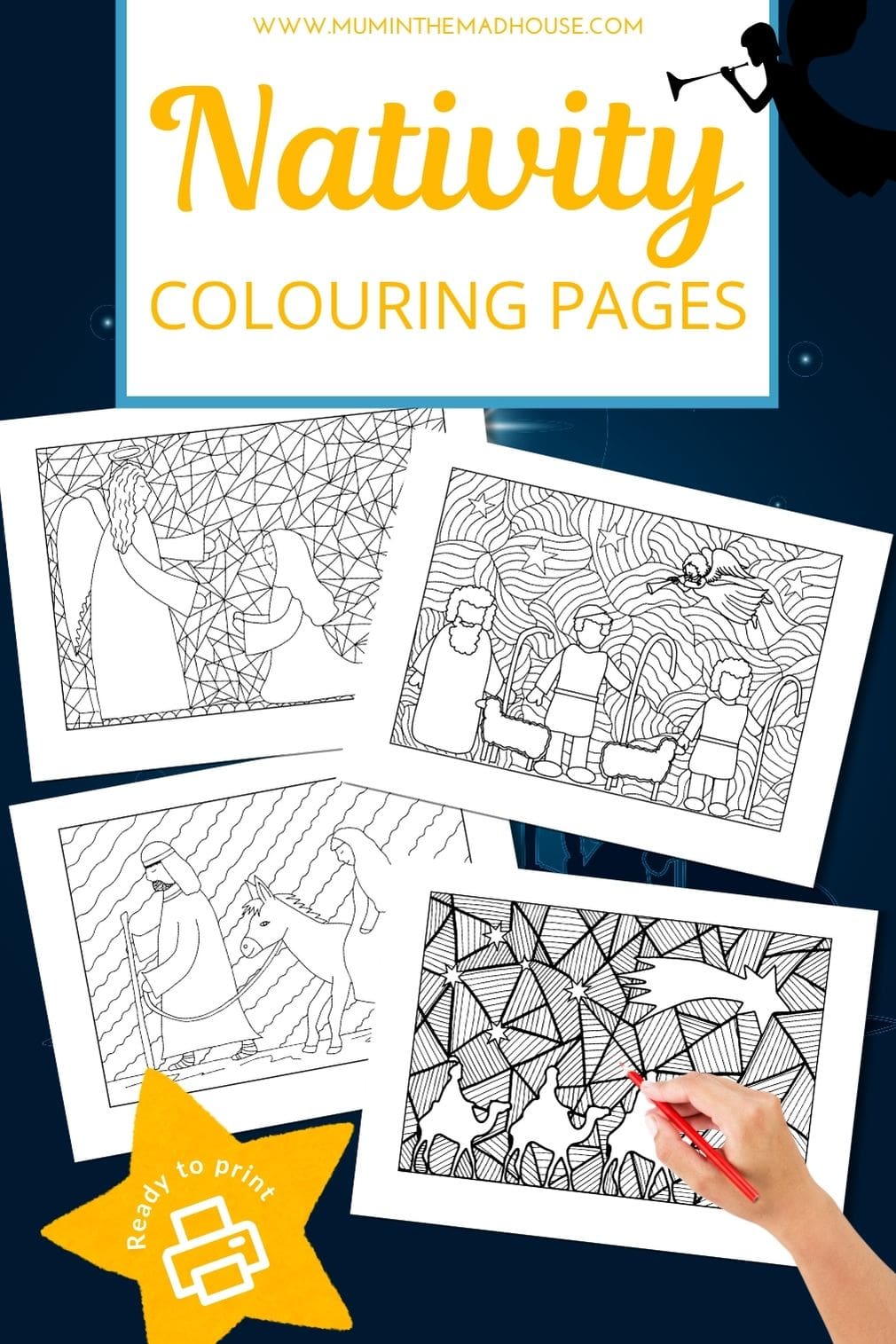 Free Bible Nativity Colouring Pages for Kids (Print at Home)