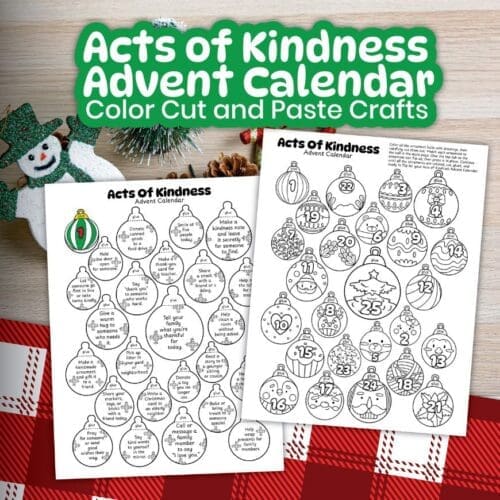Free Acts of Kindness Advent Calendar Printable