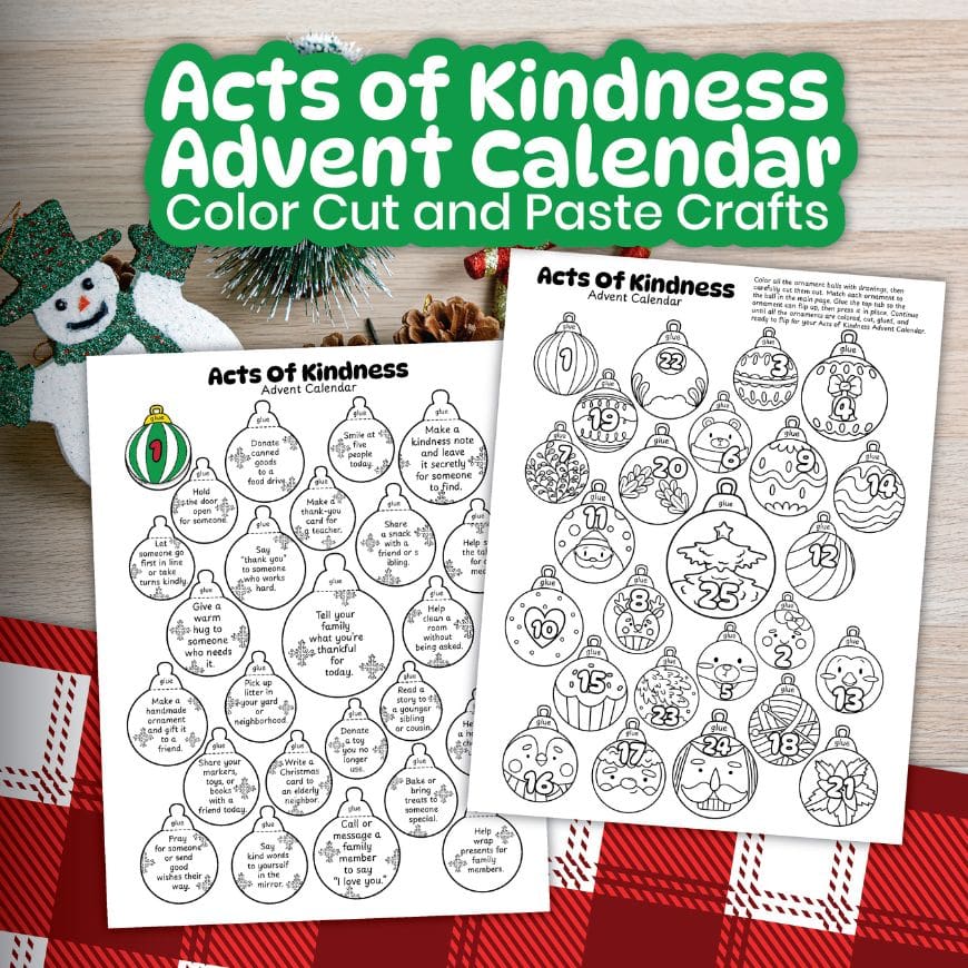 Free Acts of Kindness Advent Calendar Printable – Colour, Cut & Spread ...