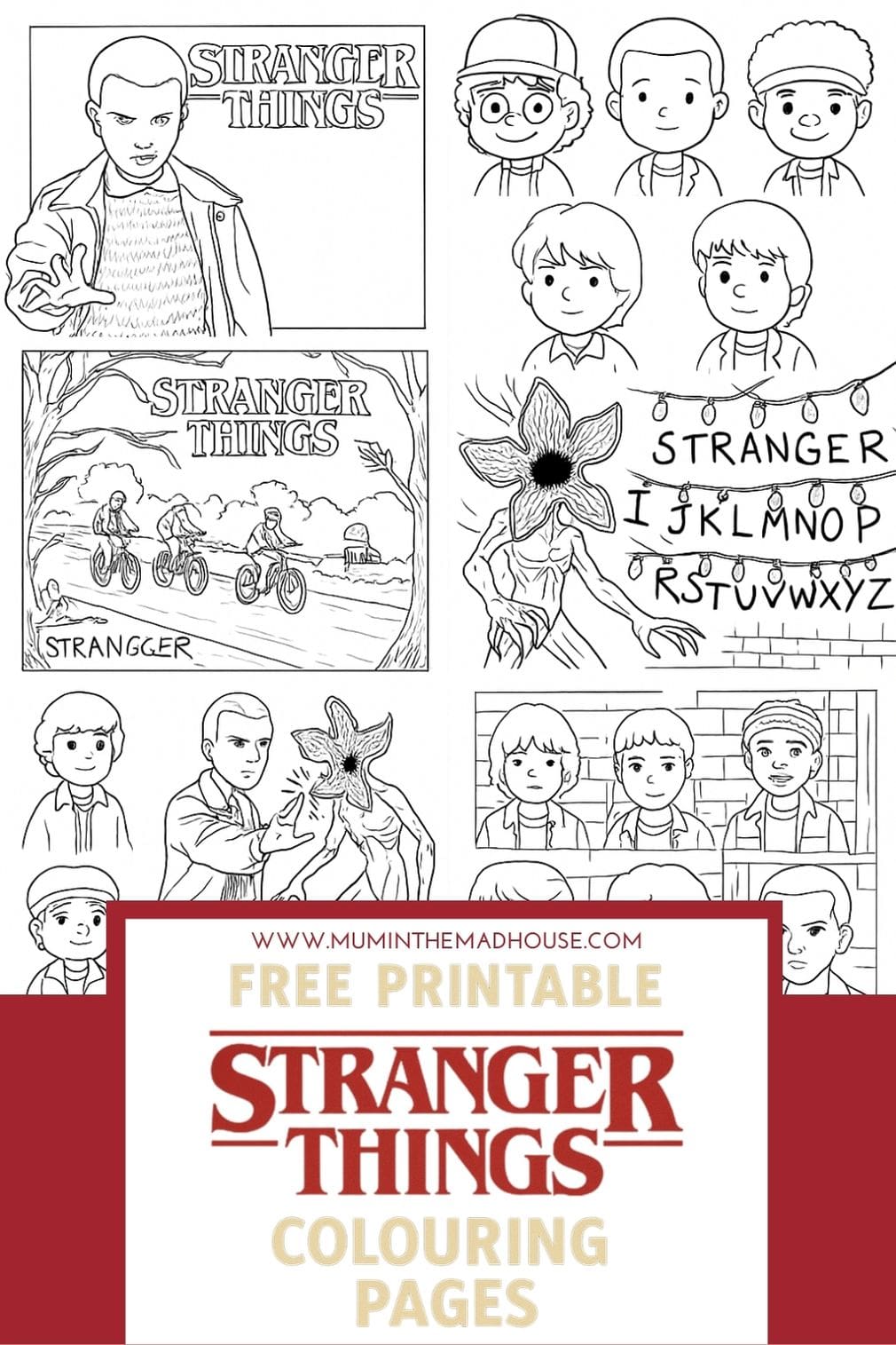 Free Stranger Things Colouring Pages – Printable Round-Up