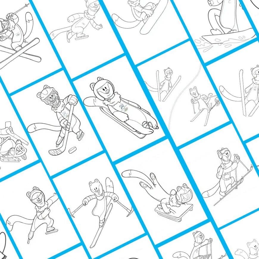 Tina and Milo – Winter Olympics 2026 Mascots Colouring Pages | Mum In ...
