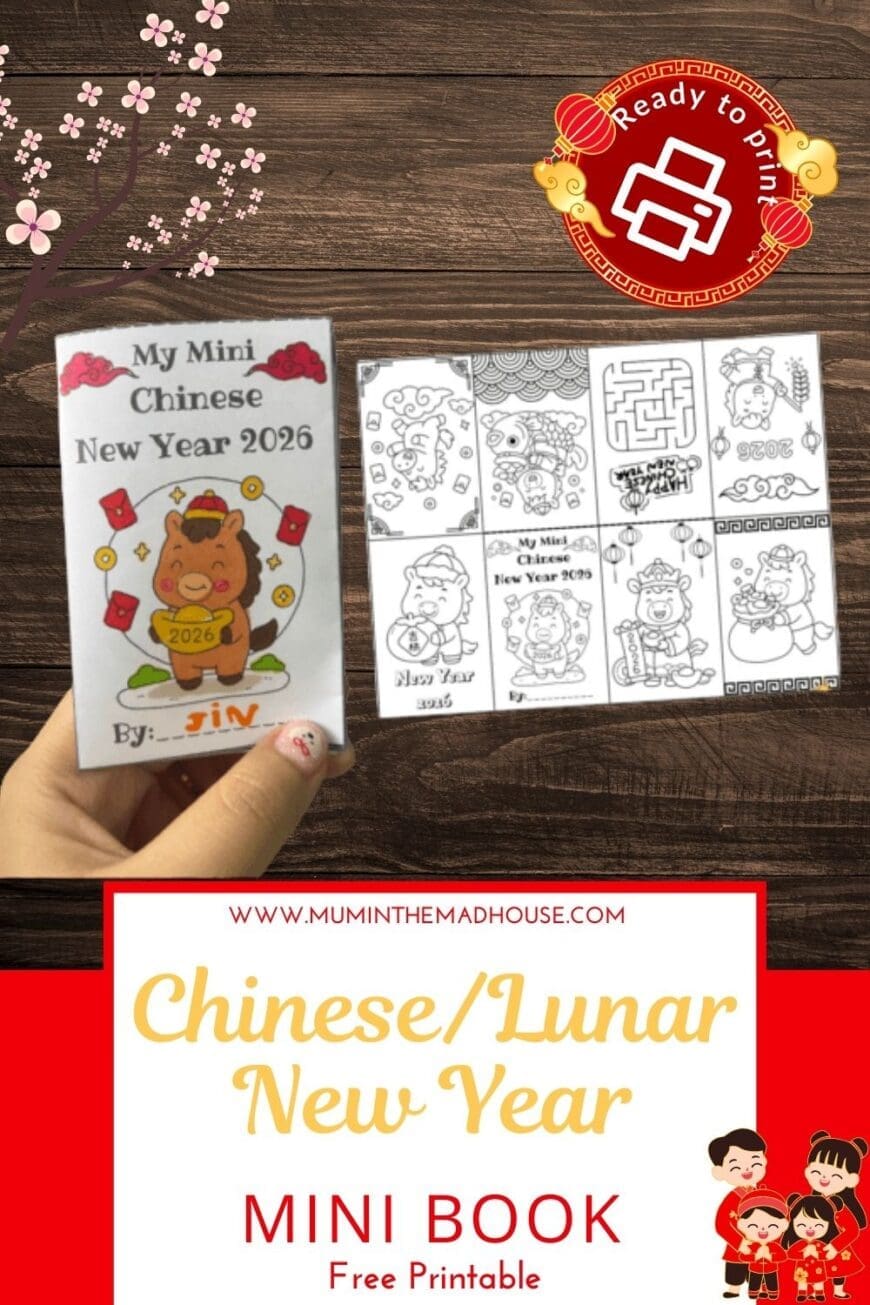 Chinese New Year 2026 Colouring Printables for Kids (Bold Pages + Mini ...